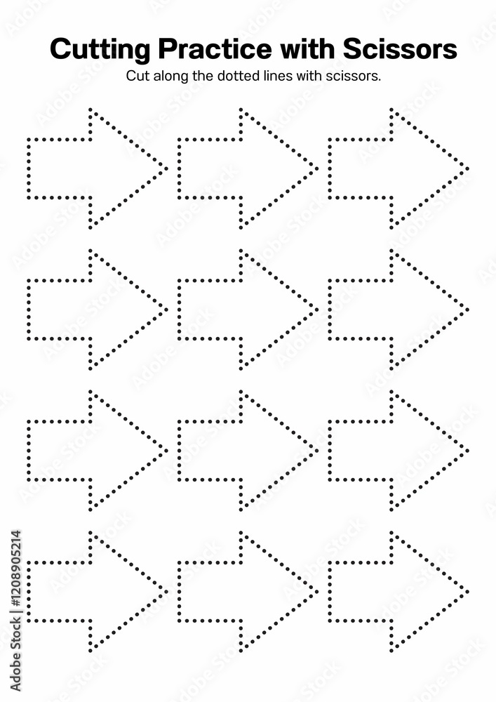 Fun and engaging cutting practice worksheets for kindergarten! Boost ...