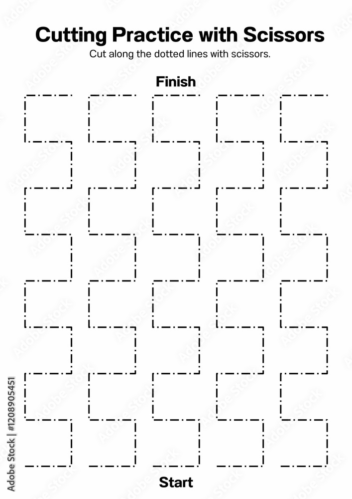 Fun and engaging cutting practice worksheets for kindergarten! Boost ...