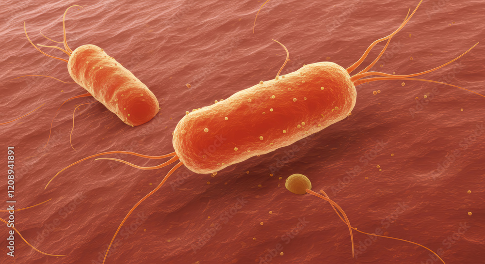 Porphyromonas Gingivalis Bacteria: 3D Illustration of Anaerobic ...