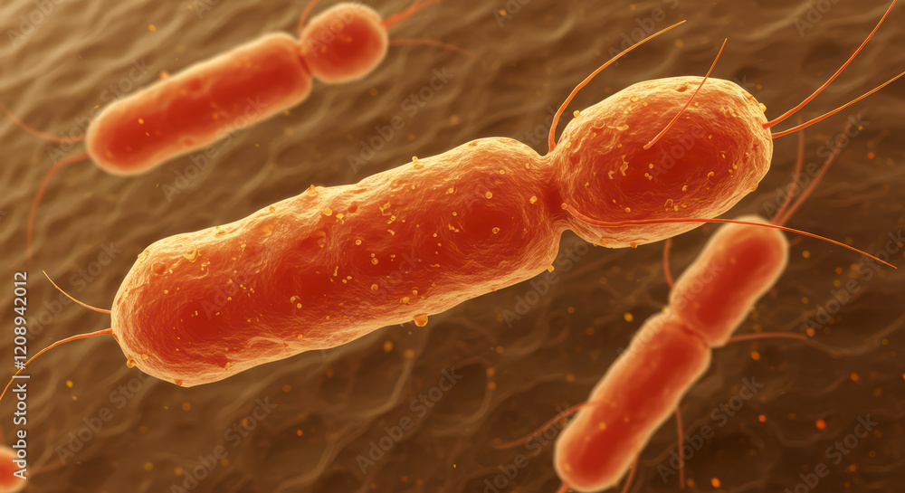 Porphyromonas Gingivalis Bacteria: 3D Illustration of Anaerobic ...