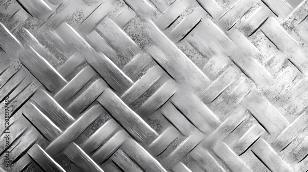elegant silver herringbone pattern with intricate metallic texture on a ...