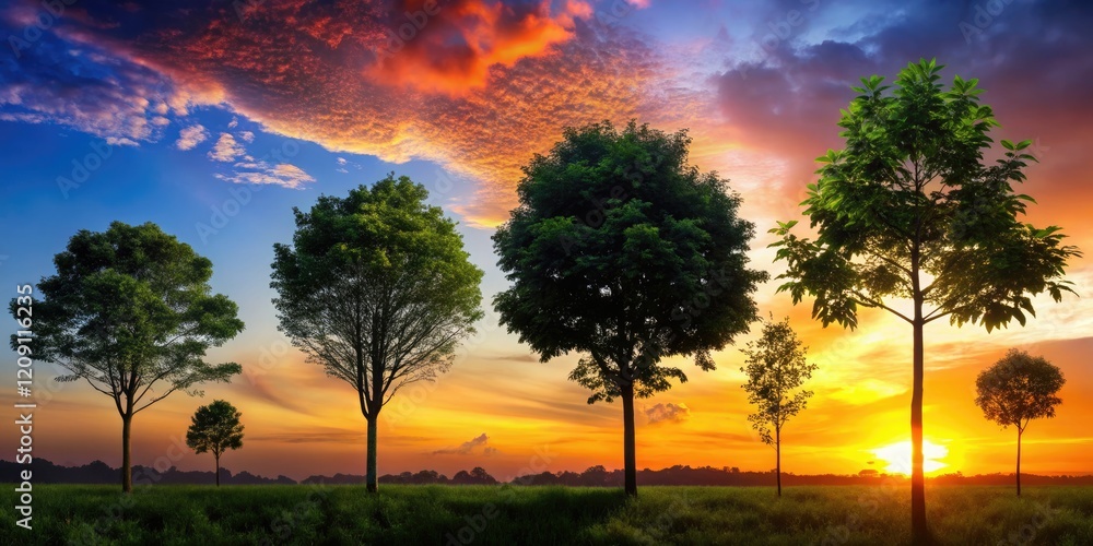 Rubber tree life cycle: seedling to mature tree, latex harvesting ...