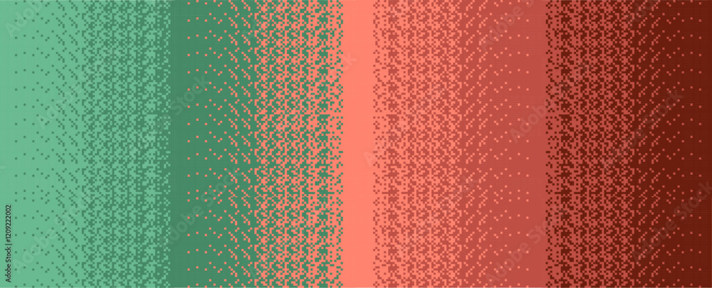 Pixel art style Gradient - Green to red colours - Vintage retro video ...