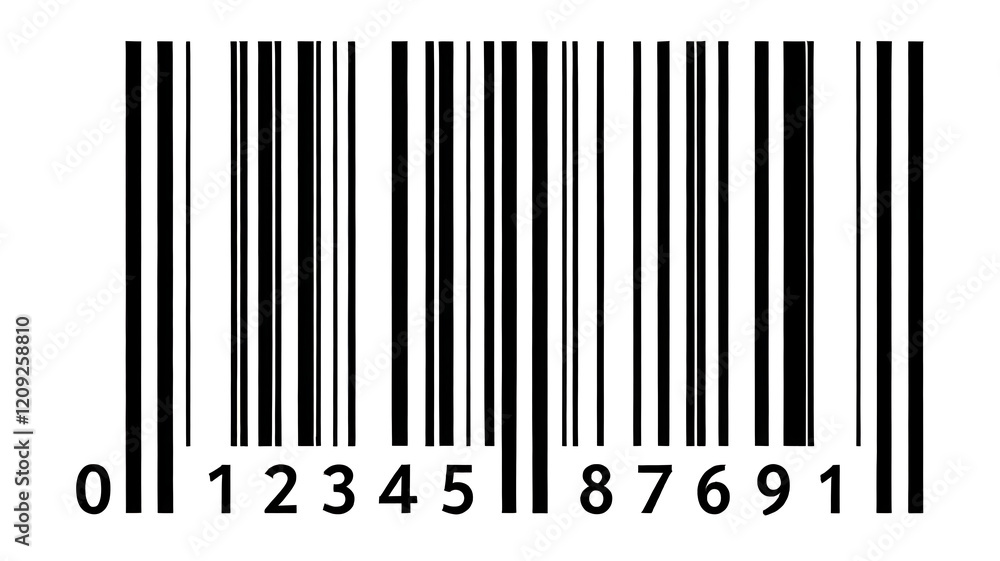 Standard Barcode with Numeric Code: barcode scanner, barcode technology ...
