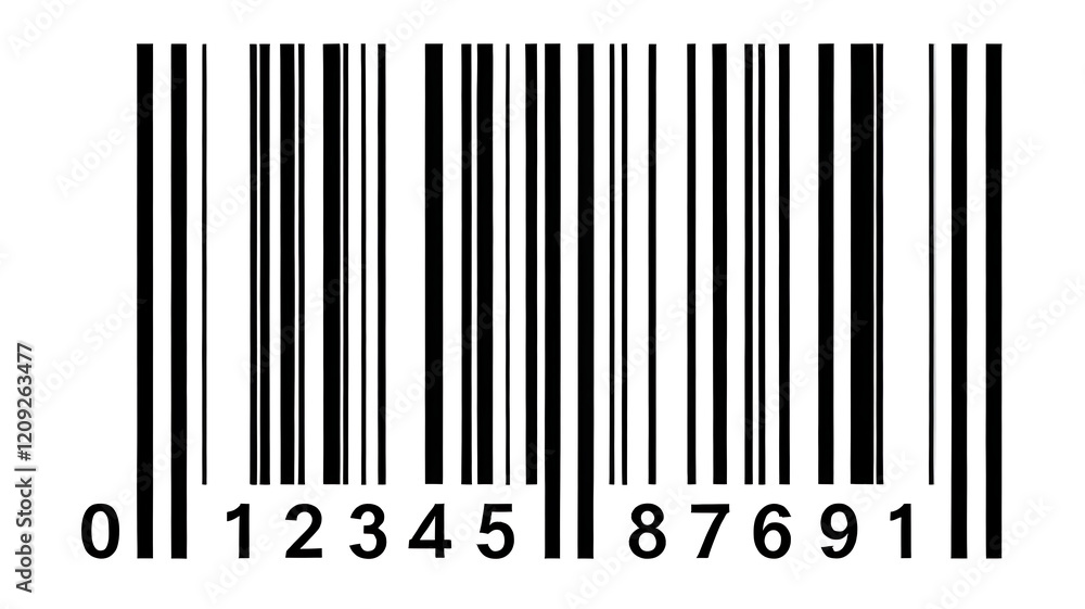 Standard Barcode with Numeric Code: barcode scanner, barcode technology ...