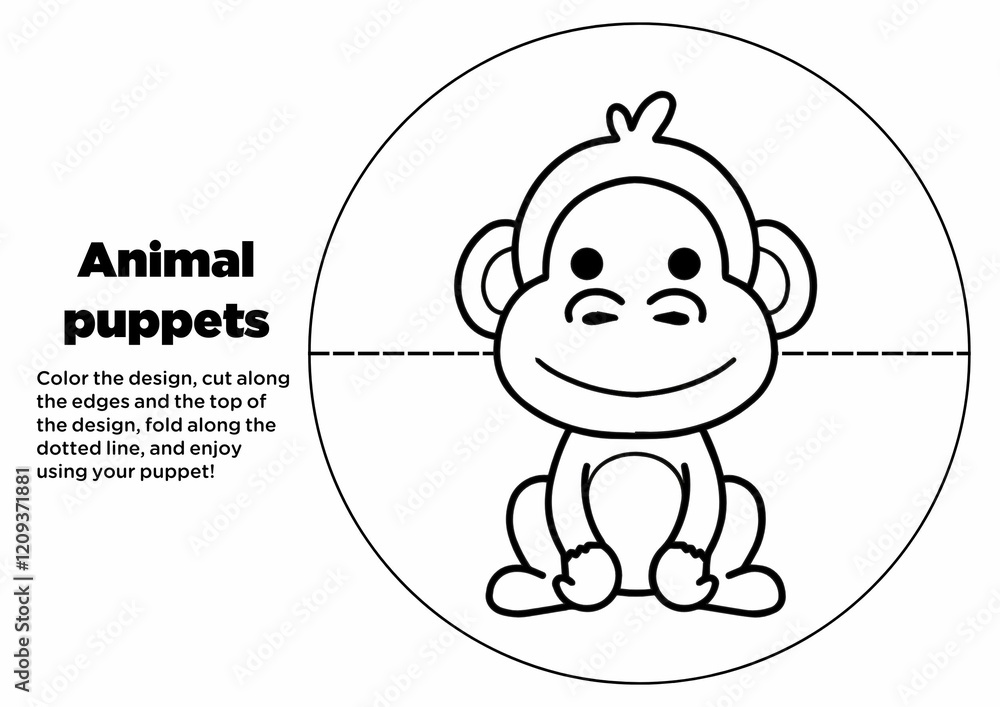 Printable animal puppet crafts for kids! Color, cut, and fold to create ...