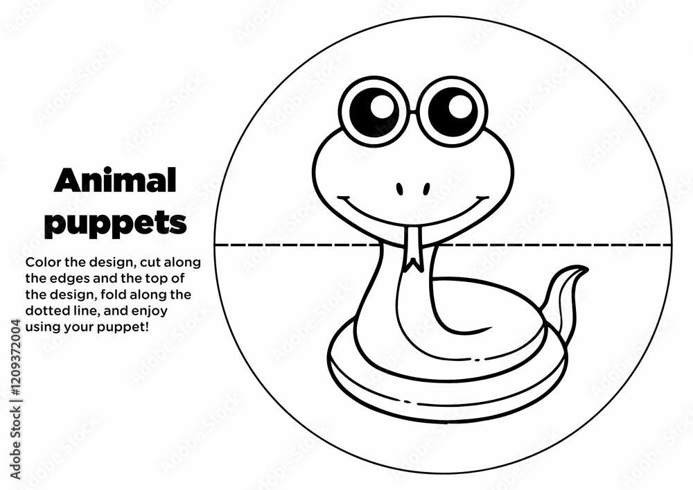 Ilustración de Stock Printable animal puppet crafts for kids! Color ...