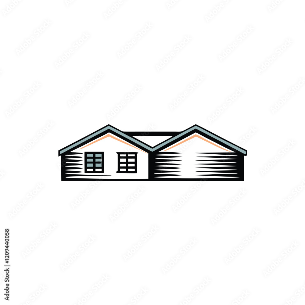 Vector de Stock Design a minimalist house outline logo using one or two ...