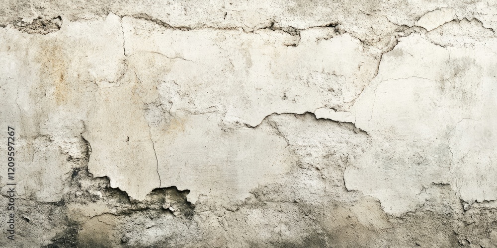 Cracked and weathered white wall texture with peeling paint subtle ...