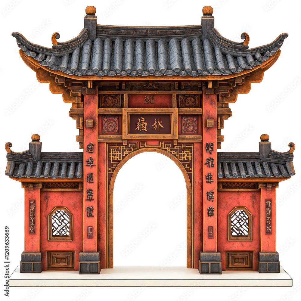 Chinese gate, Chinese gate a traditional archway or gateway structure ...