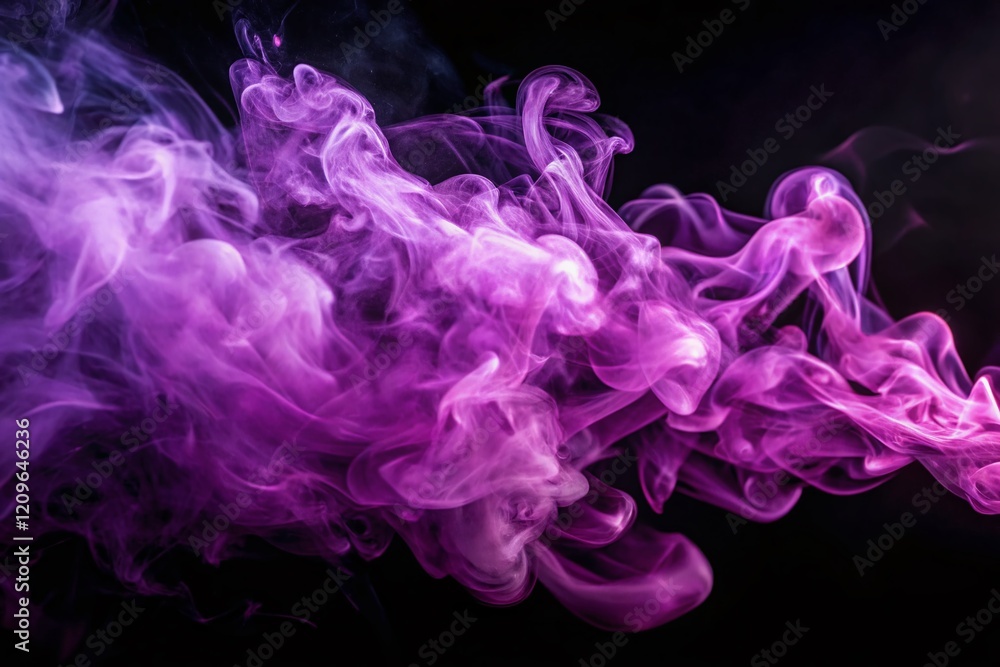 Realistic Purple Smoke Effect, Isolated Low Light Photography ...