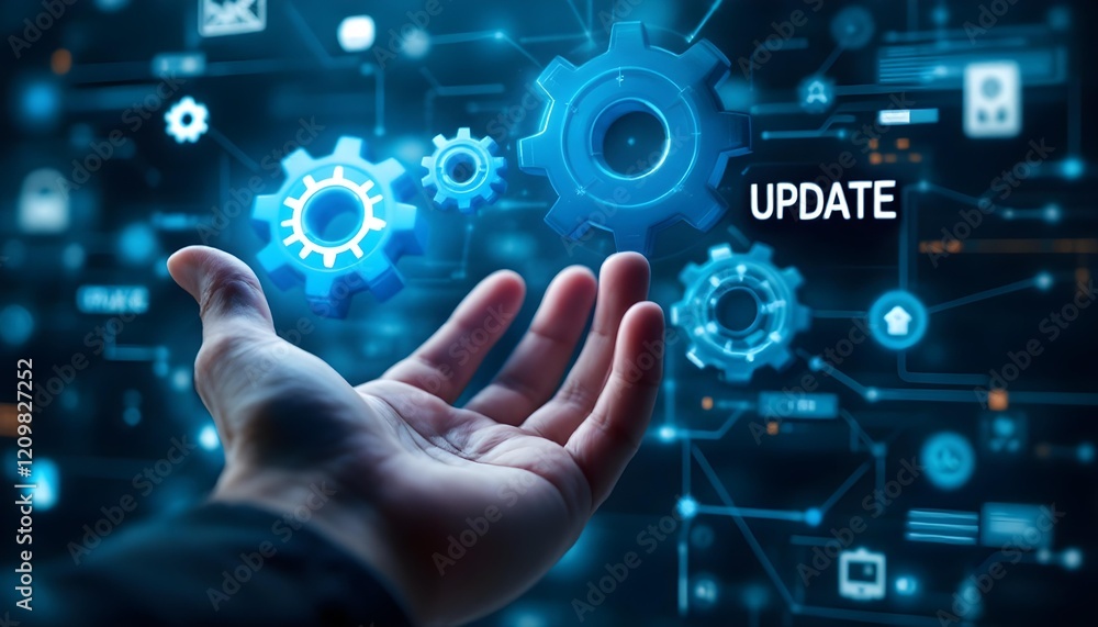 Software Update Process Gears Technology Innovation Digital ...