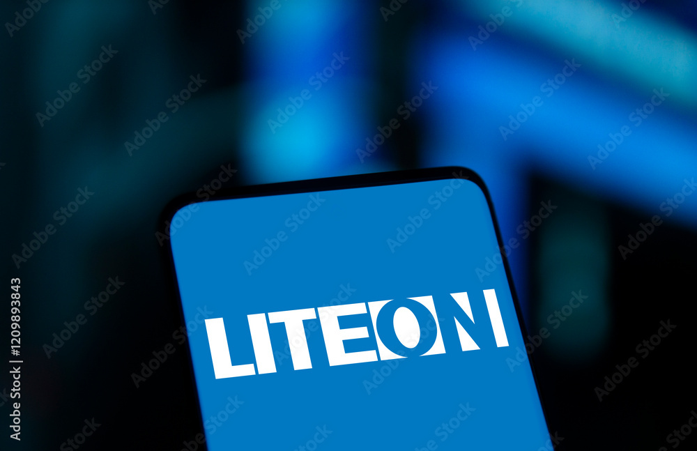 Dhaka, Bangladesh- 4 Jan 2025: Lite on logo is displayed on smartphone. Lite-On is a Taiwanese ...
