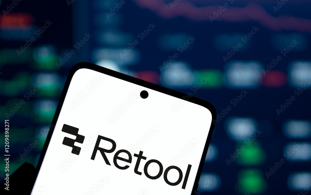 Dhaka, Bangladesh- 21 Jan 2025: retool logo is displayed on smartphone ...