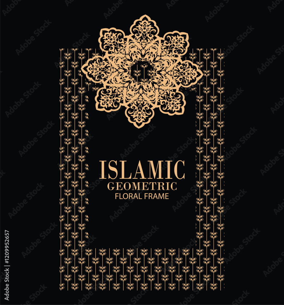 Elegant Islamic modern geometric floral luxury template featuring ...