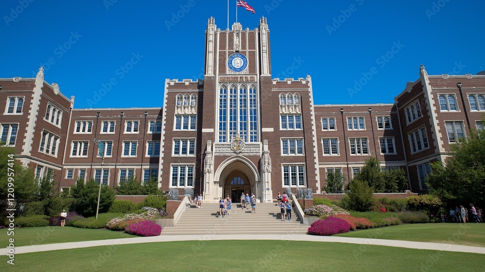 Old style school building in America Stock Photo | Adobe Stock