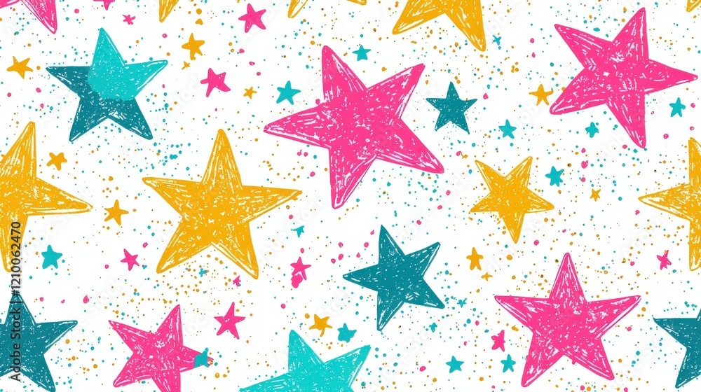 Cute Pastel Clip Art Stars in Pink, Yellow, and Teal for Fun and ...