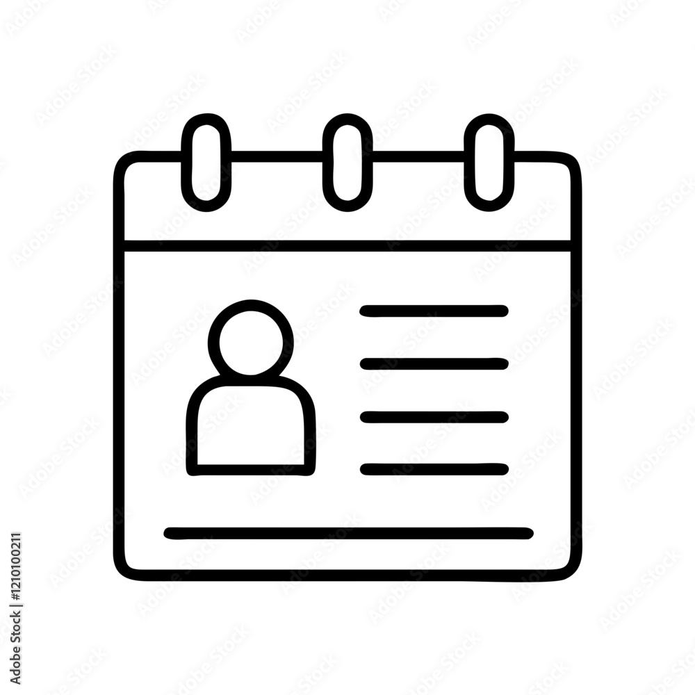 attendance sheet icon, attendance sheet line art - simple line art of ...