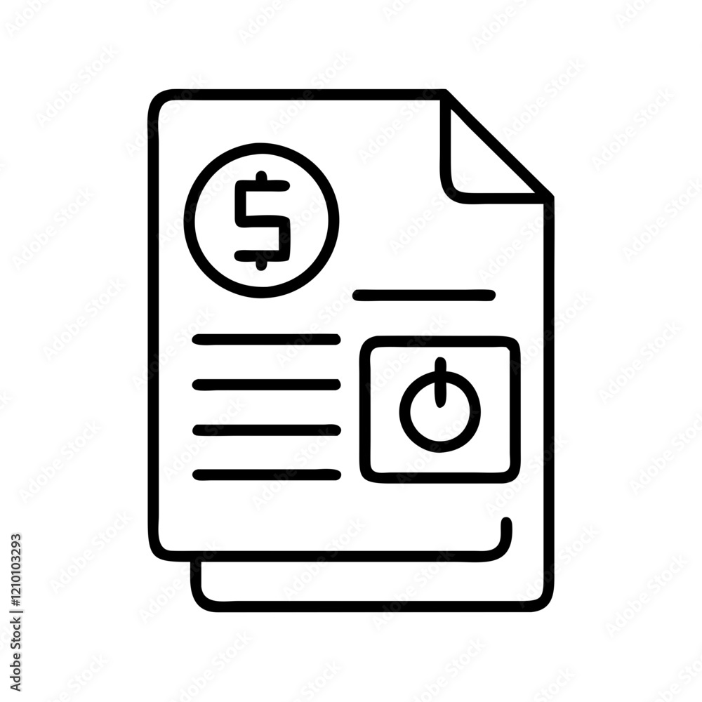 balance sheet icon, balance sheet line art - simple line art of balance ...