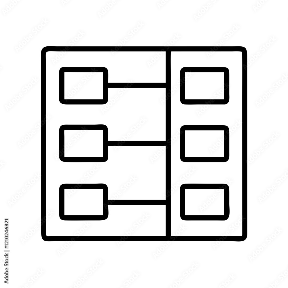 kanban board icon, kanban board line art - simple line art of kanban ...