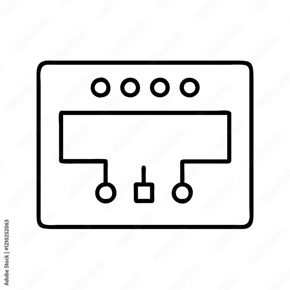 Vetor mac address icon, mac address line art - simple line art of mac ...