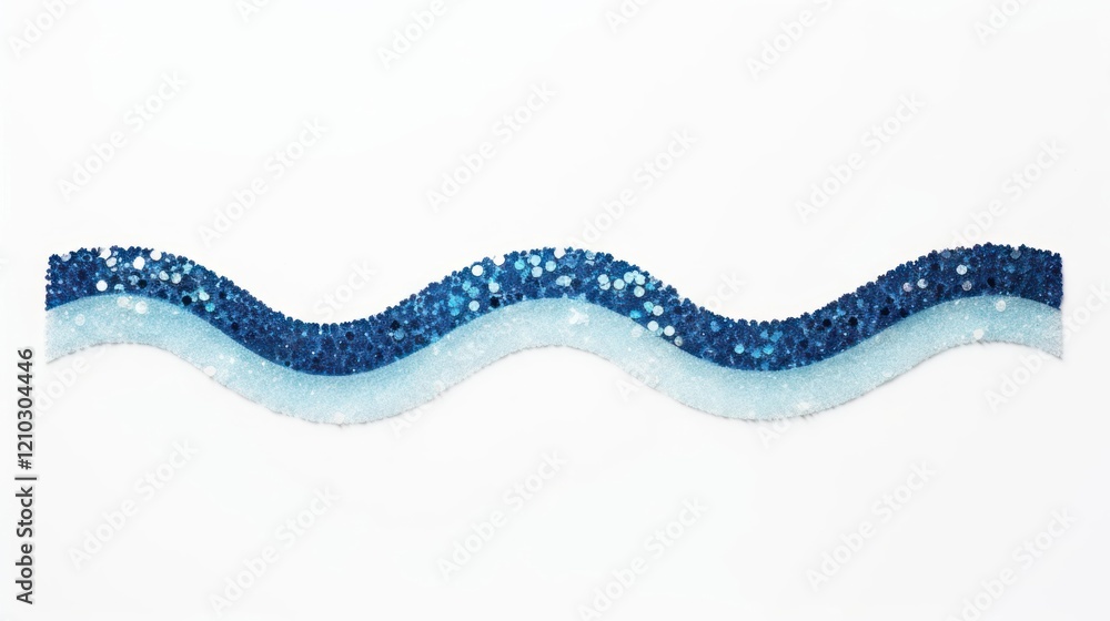 Wave pattern adhesive strip glitter blue white background Stock ...