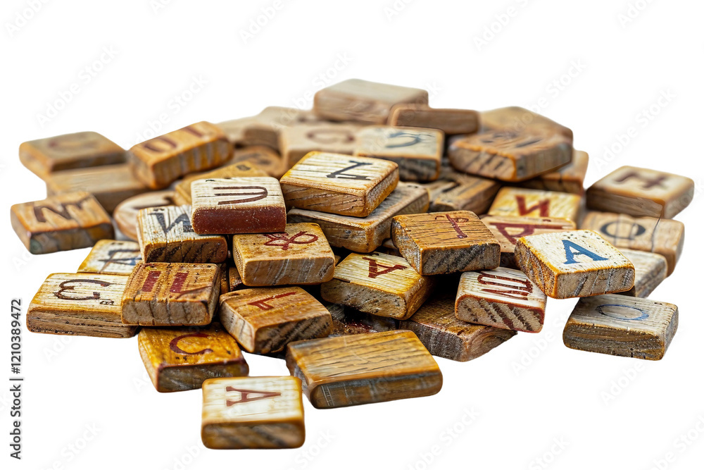 Traditional Scrabble Game Components with Board and Letter Tiles ...