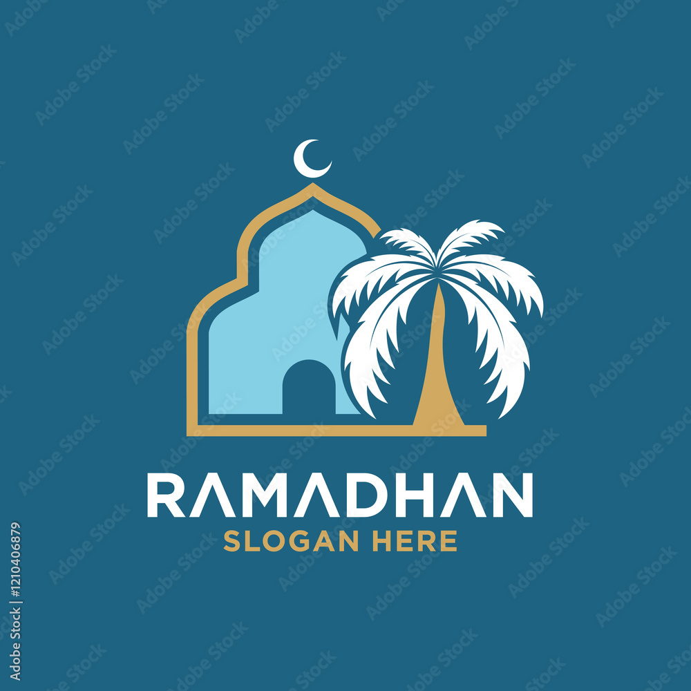 Vector de Stock Ramadan month logo concept, collection of Islamic logos ...