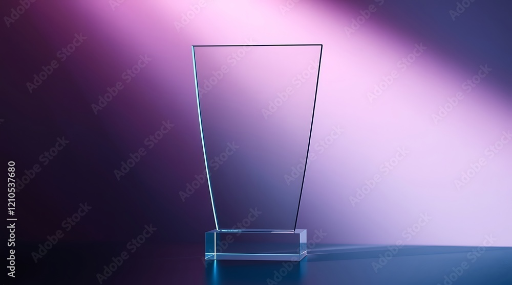 Empty acrylic award design mockup, blank glass trophy mockup. Template ...