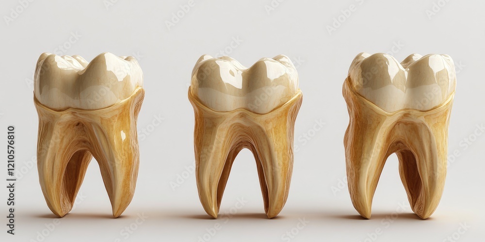 Detailed 3D Anatomy of the Upper Second Molar Tooth: Buccal, Proximal ...