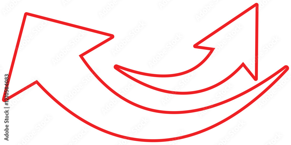 red arrow icon on white background. flat style. arrow icon for your web ...