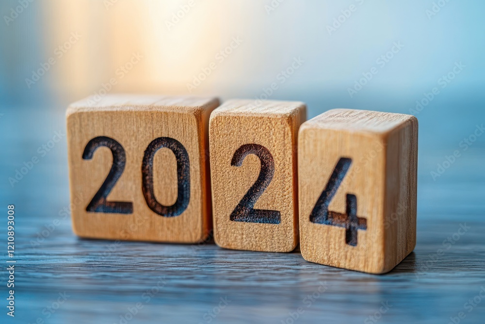 2025 Business Growth Planning Wooden Blocks 2025 Change Objective ...