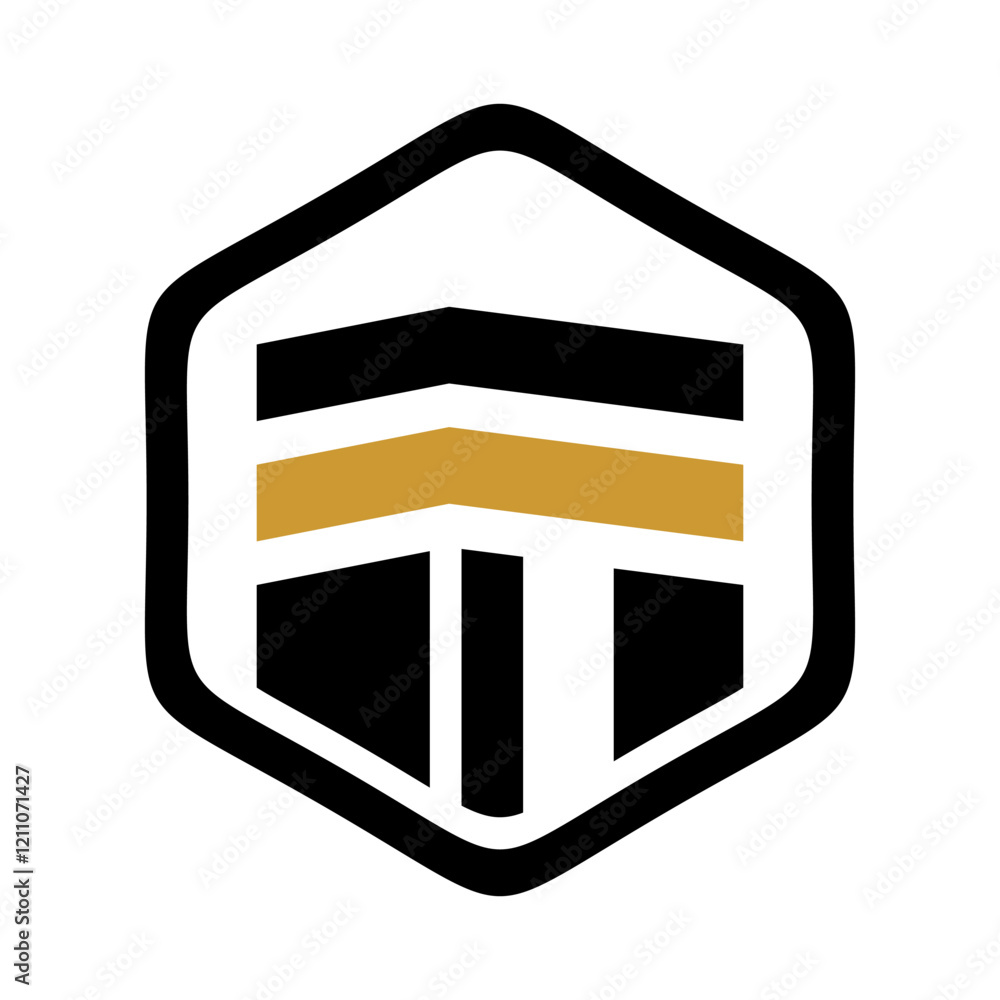 Kaaba logo design, Kaaba vector, Kaaba symbol, Hajj and Umrah travel ...