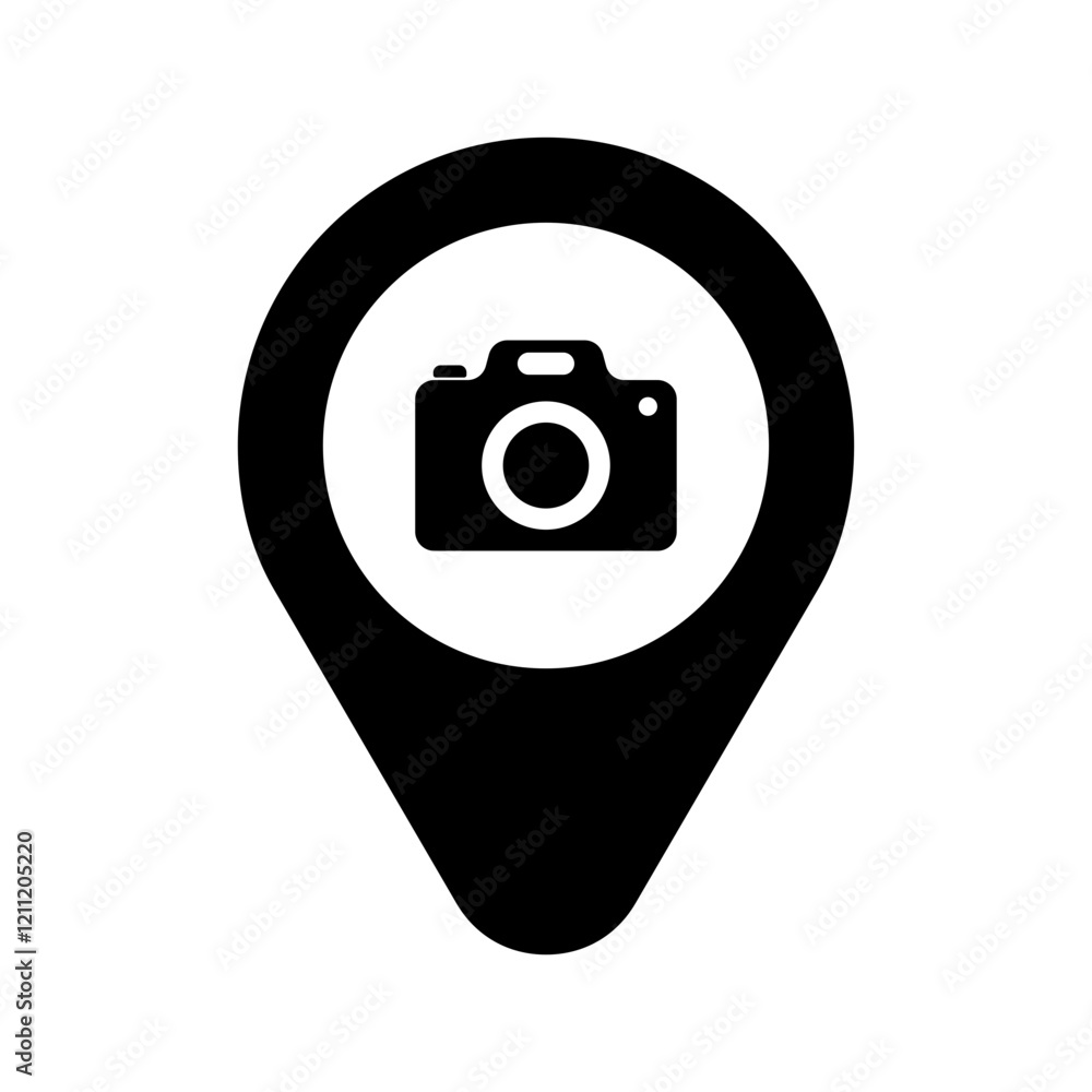 tourist location icon or tourist location symbol with transparent ...