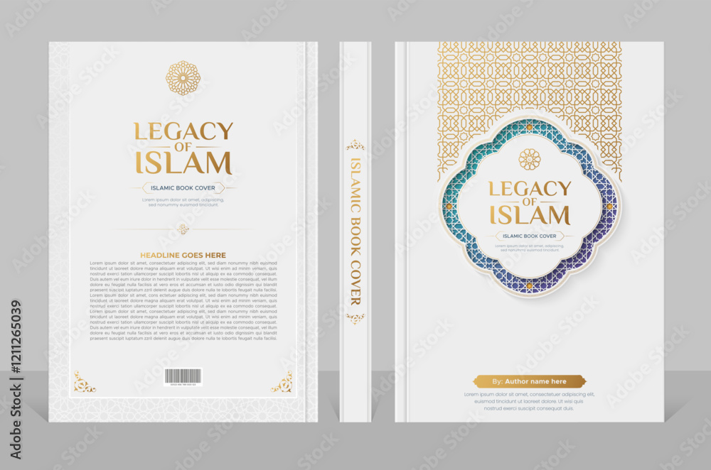 Arabic Islamic A4 size Book Cover Design with Arabic Pattern and ...