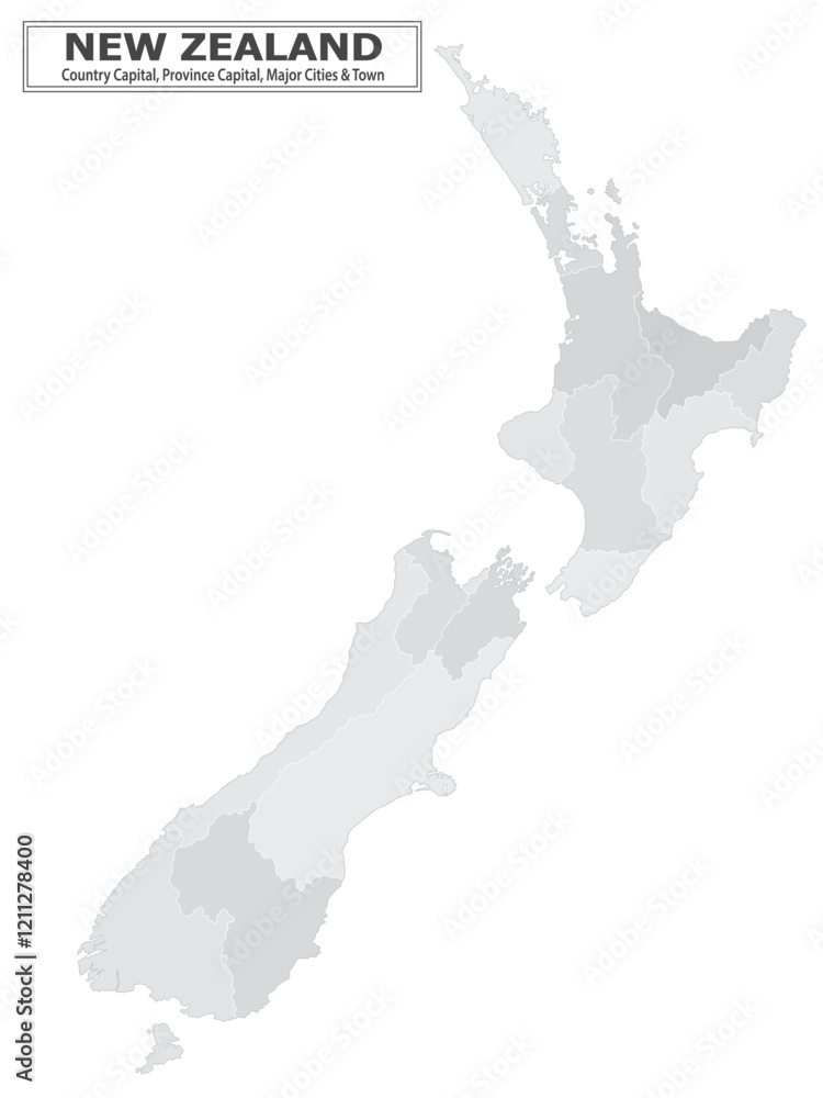 Australian Countries Geography Political map. Political map of country ...