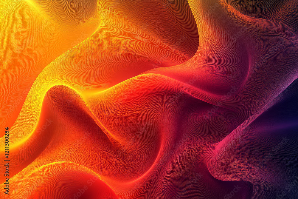 vibrant dynamic orange red gradient wave texture with abstract digital art flowing lines in 3d ...