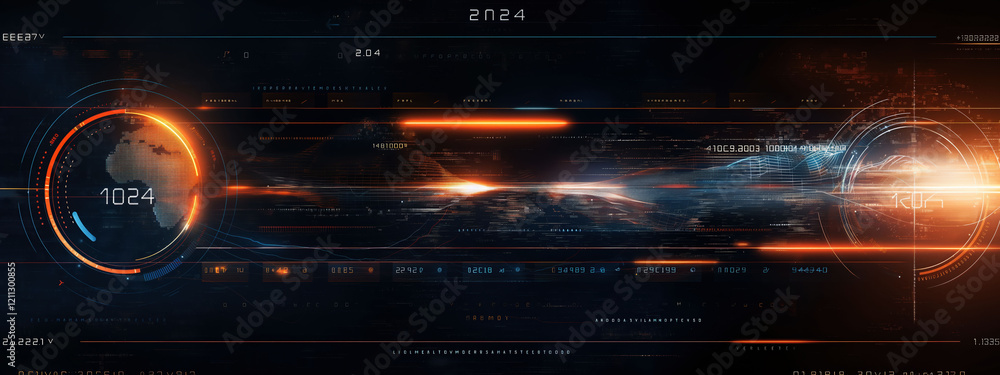 Experience a sleek year timeline transitioning from 2024 to 2025 with ...