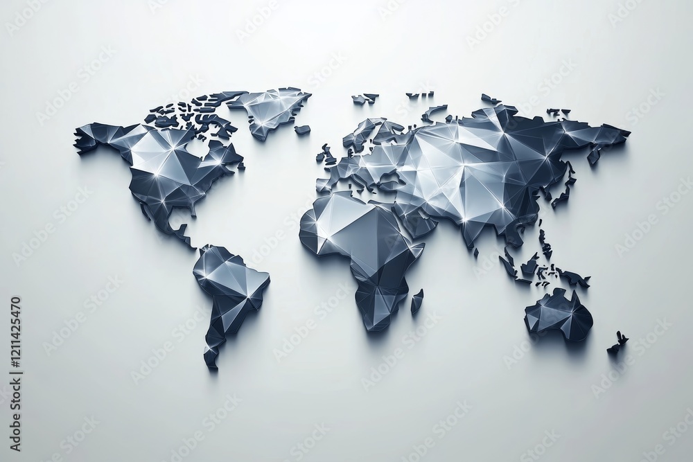 World map vector, isolated on white background. Flat Earth, gray map ...