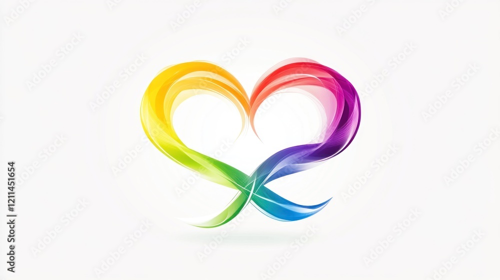Heart and infinity symbol intertwined: A vibrant heart merged with an ...