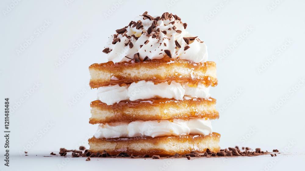 Decadent Pancake Stack: A stack of fluffy pancakes, each layer ...