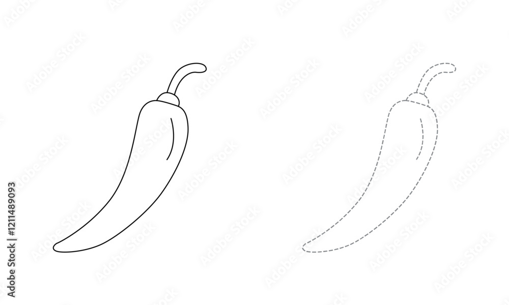 Vector de Stock Tracing lines for toddlers. Handwriting practice sheet ...