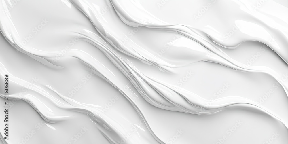 Elegant white texture with smooth surface, soft creases and flowing ...