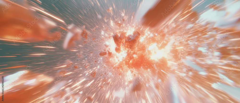Dynamic sound waves create explosive energy and movement in abstract visual design Stock ...