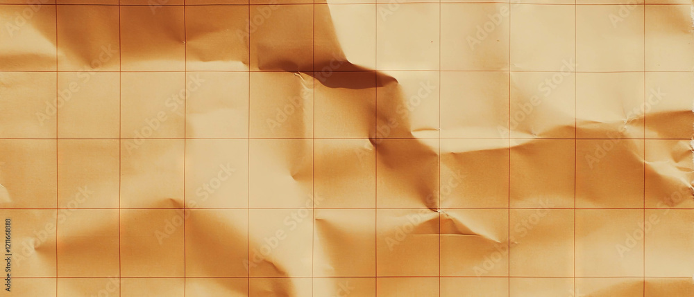 Vintage brown grid paper background with darker grid lines and a ...