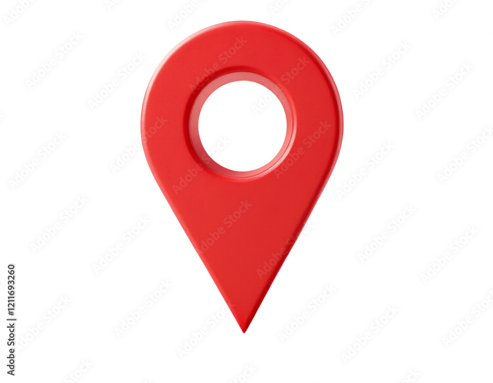 Red 3D Location Pin Icon Map Marker Stock Photo | Adobe Stock