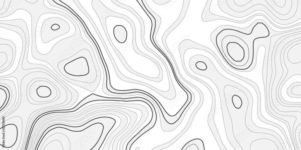 Abstract world map with black and white wavey line world map top view ...