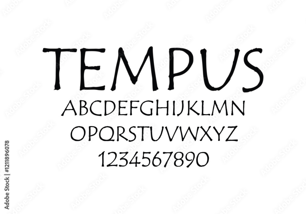 Tempus font for logo and headline. Isolated vector typeset Stock Vector ...