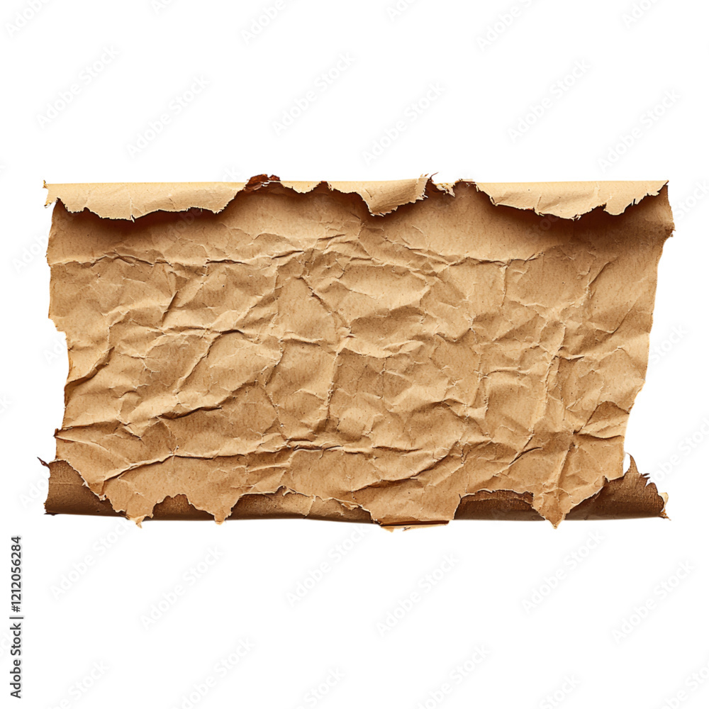Crumpled Paper Texture for Background Design Isolated on transparent ...