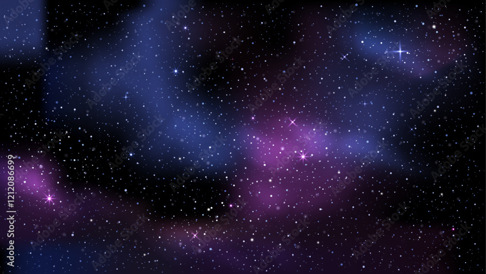 Stunning Space Background and Banner with stars: Universe, Bright ...